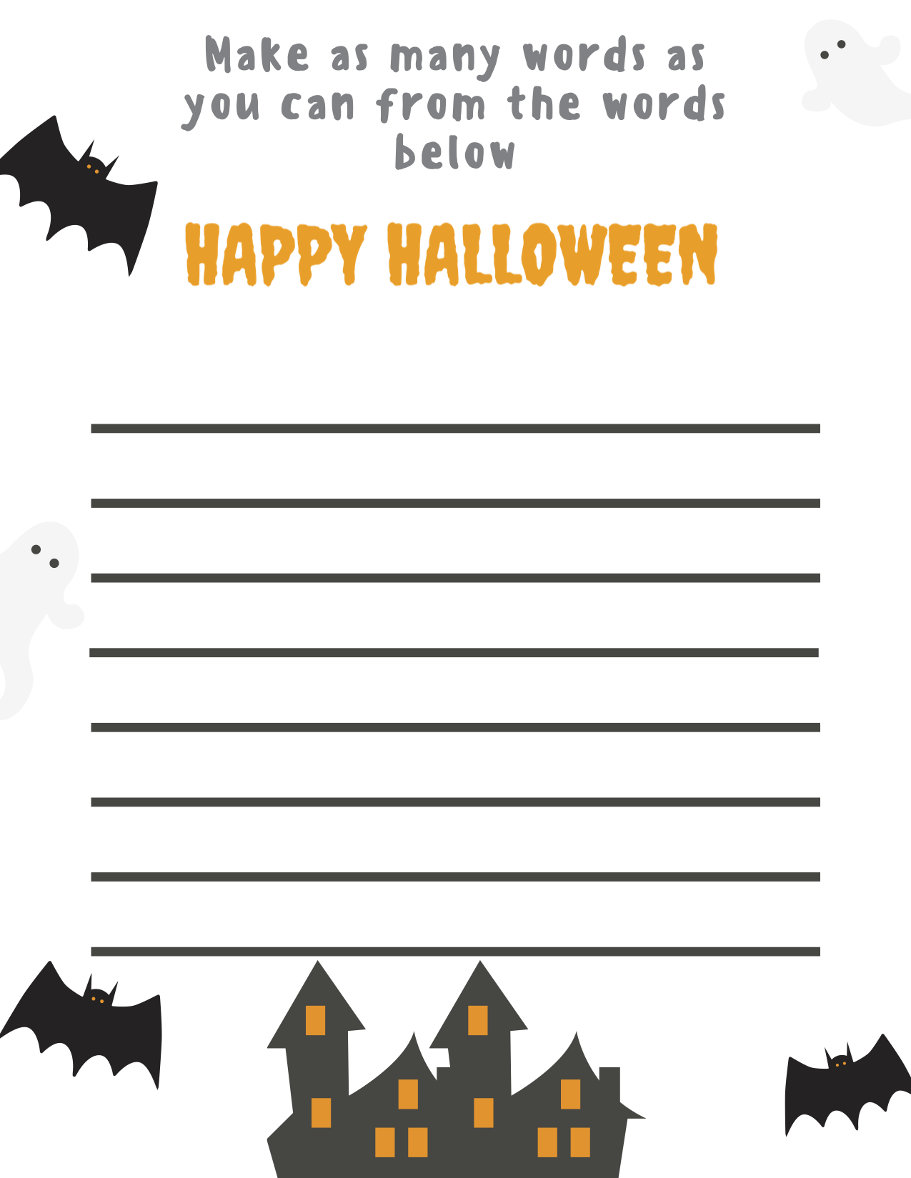 Free Printable Fall Worksheets