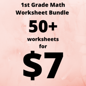 1st Grade Math Worksheet Bundle